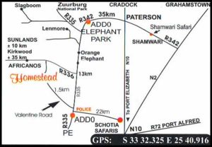 Addo Map and Directions – Addo Accommodation